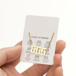 Jewelry | Unisex New Gold Stainless Steel Old English Angel Numbers ...